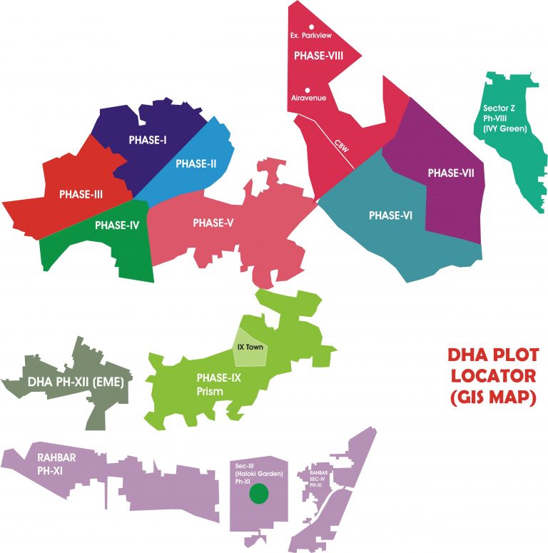 DHA PHASES (Maps) - DHA Lahore